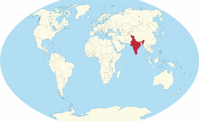 India On World Map PDF | PDF