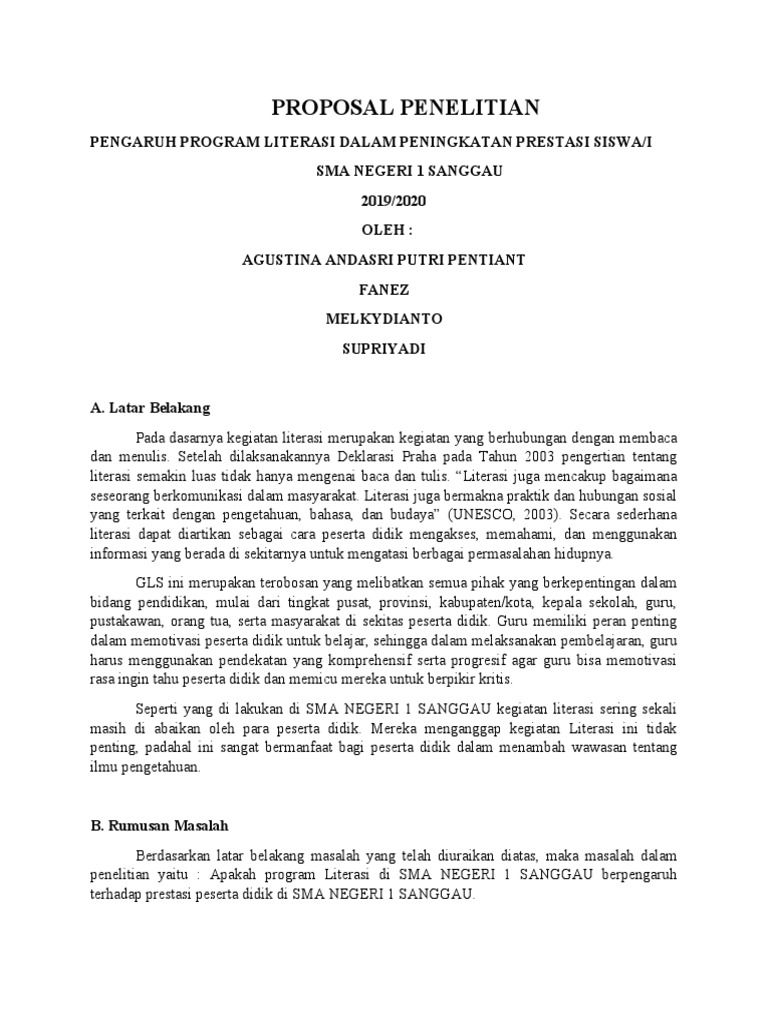Proposal Penelitian Putri | PDF