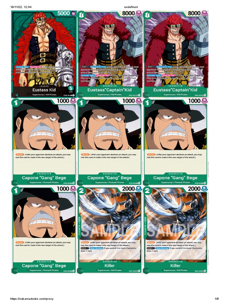 One Piece Trading Card Game Proxy Printing - NakamaDec | PDF | Home ...