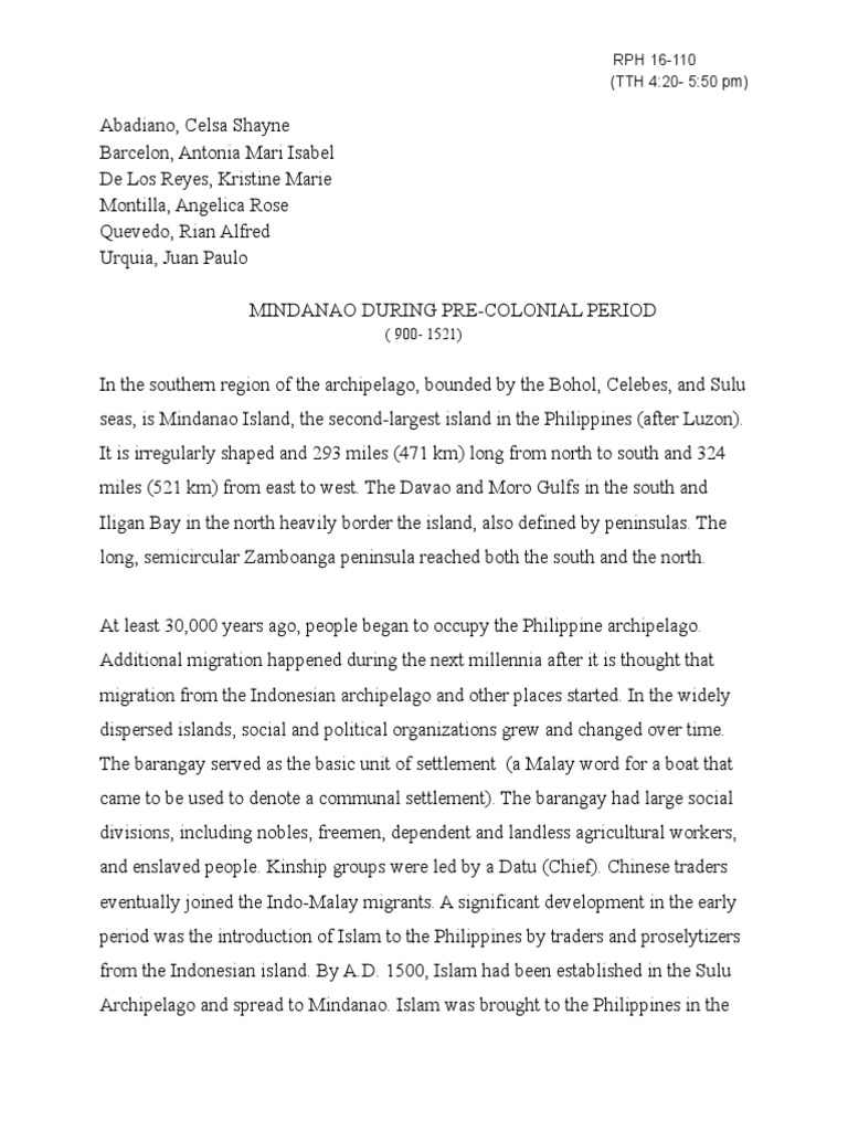 Pre-Colonial Mindanao: Culture & Islam | PDF | Mindanao | Philippines