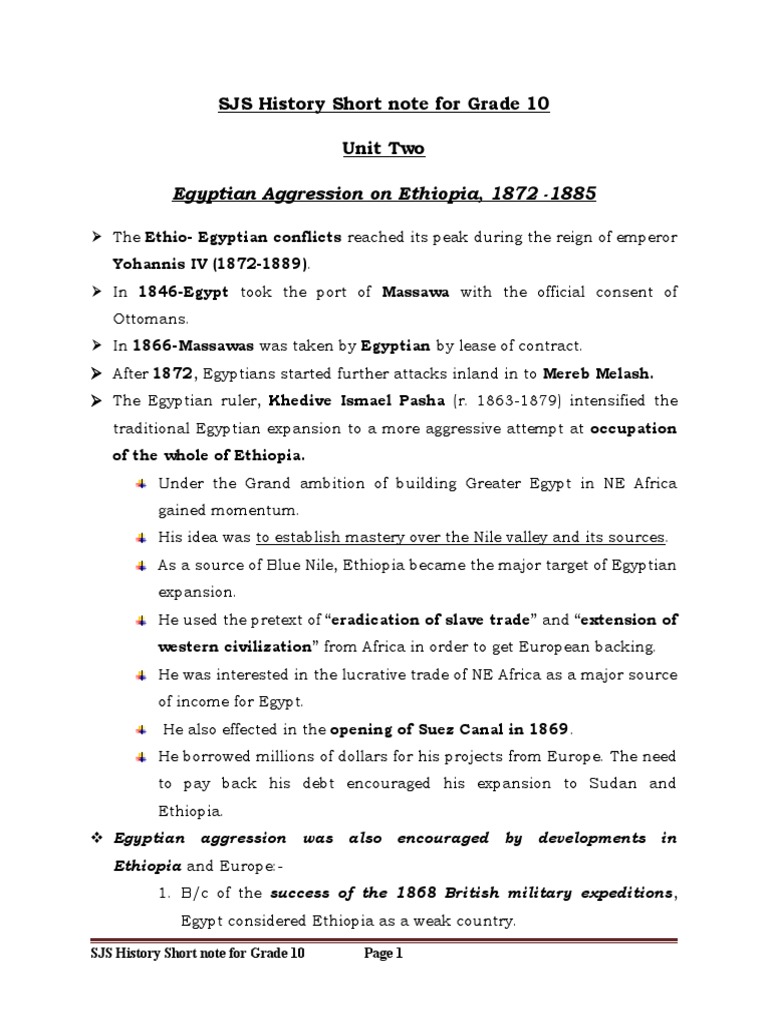 History Short Note For Grade 10, Dec 2021 | Download Free PDF ...