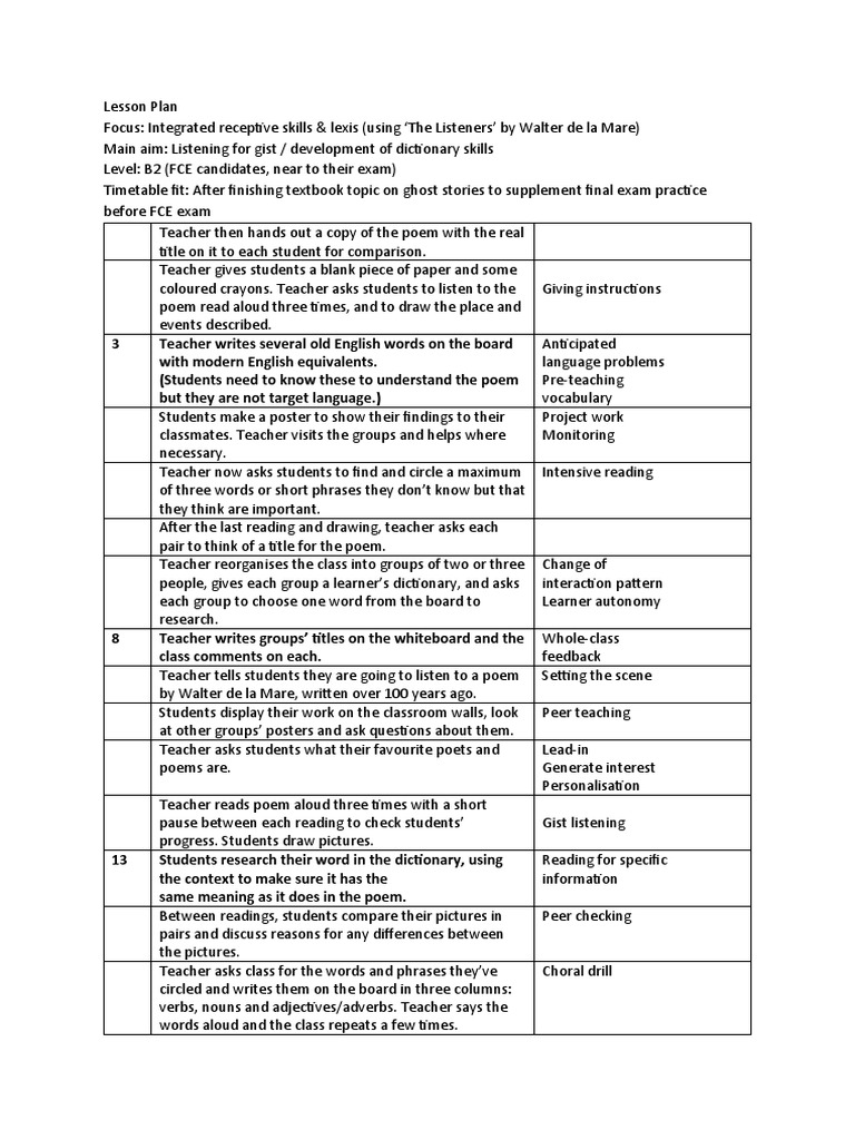 Lesson Plan Ordering | PDF | Teachers | Lesson Plan