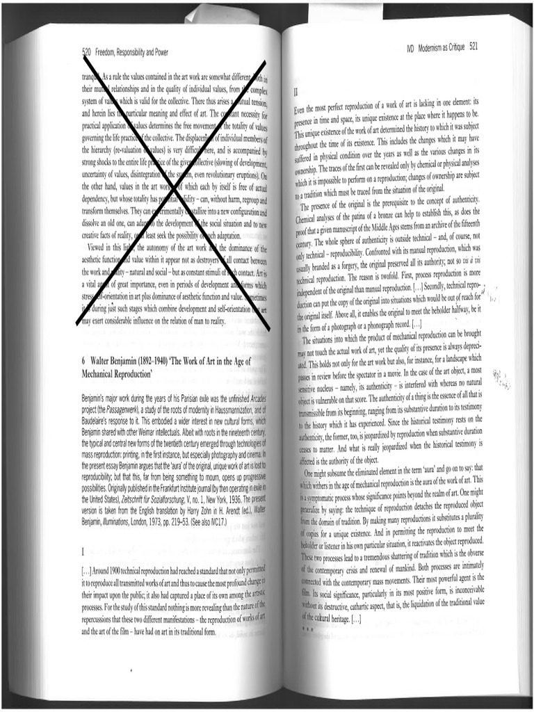 Benjamin - The Work of Art PDF | PDF