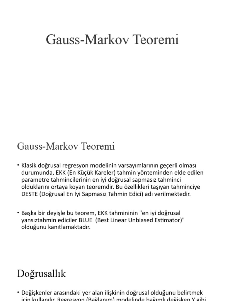 Gauss Markov Teoremi | PDF