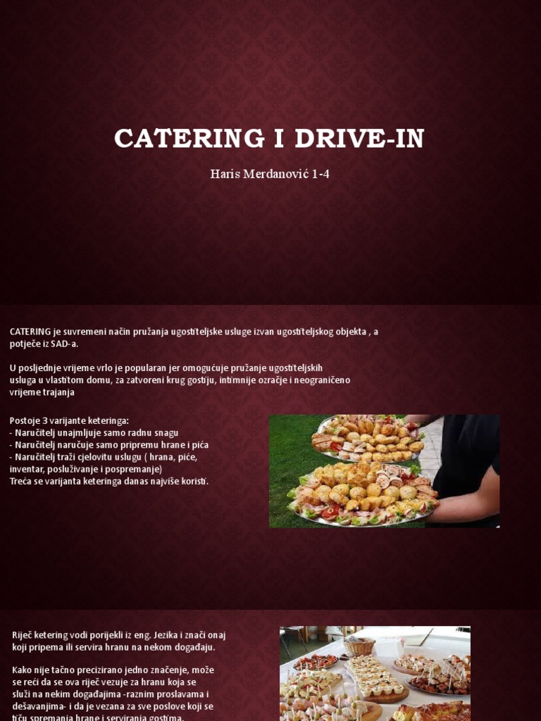 Catering I Drive-In | PDF