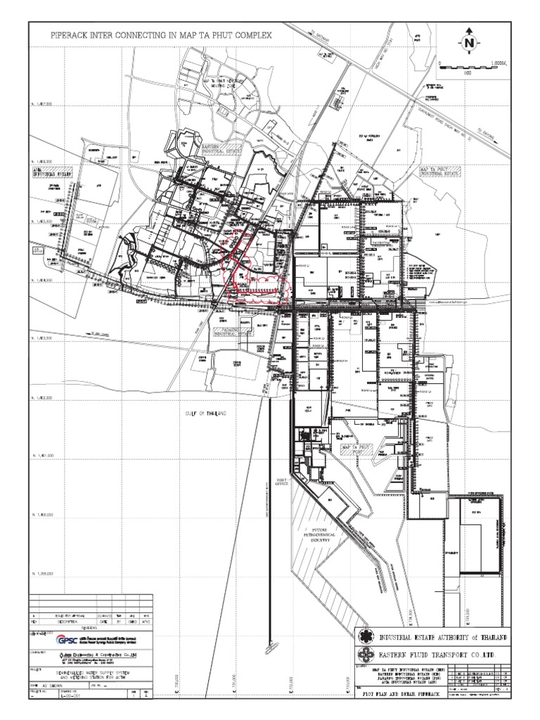 Map Ta Phut Pipe Rack Plot Plan | PDF