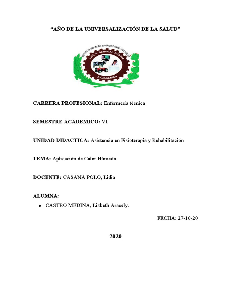 Aplicación de Calor Humedo-Info | PDF