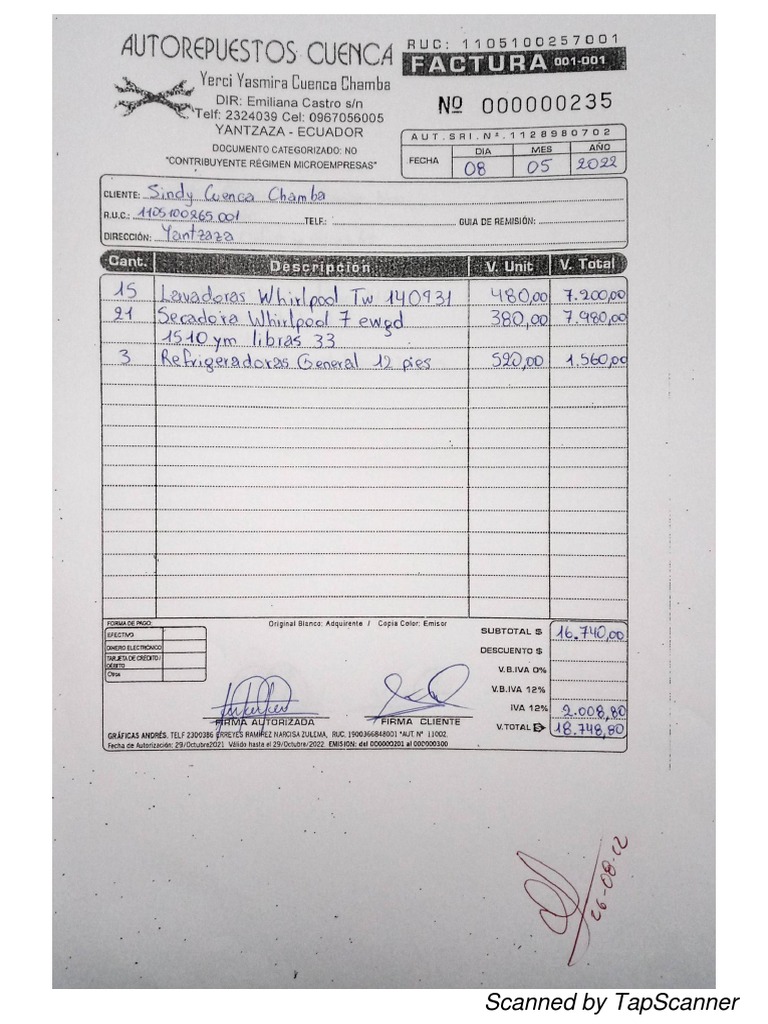 Actividad 5 Resolver Los Ejercicios Llenando 5 Facturas | PDF