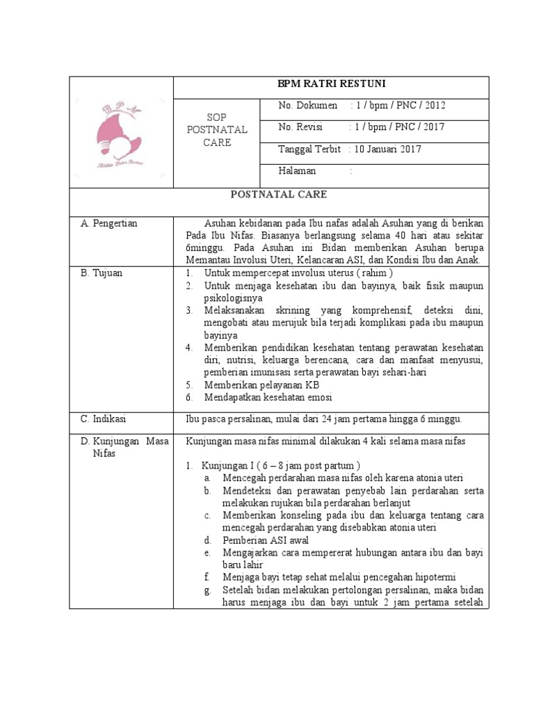 Sop Anc, Inc Dan PNC | PDF