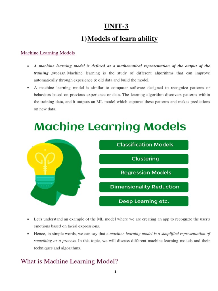Unit 3 | PDF | Machine Learning | Statistical Classification