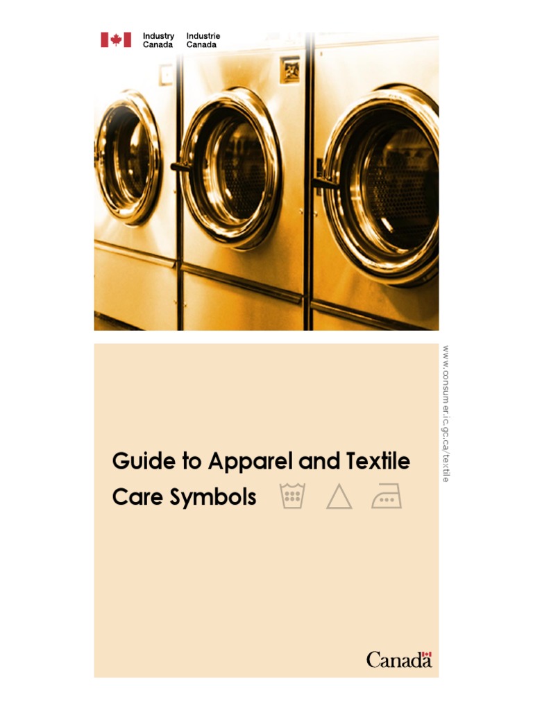 Canadian Textile Care Symbols Guide | PDF | Textiles | Materials