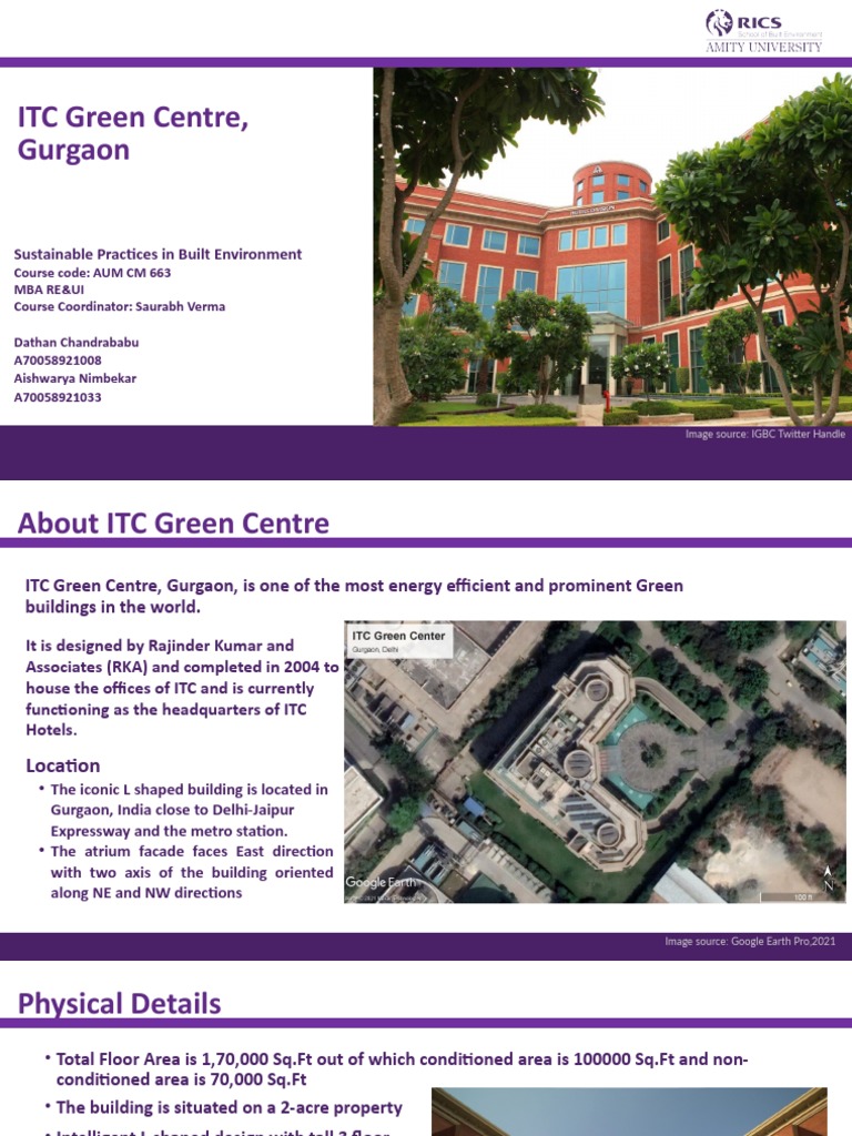 ITC Green Centre, Gurgaon SPBE Assignment | PDF | Efficient Energy Use | Green Building