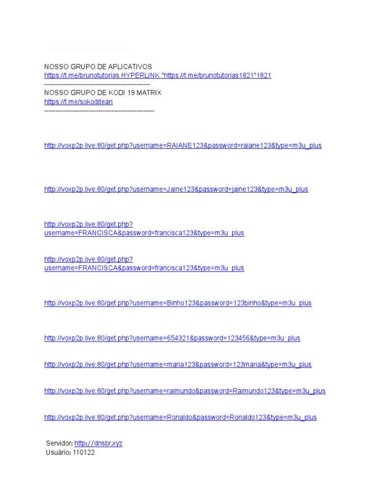 IPTV Links and Access Information | PDF | Computers | Technology & Engineering