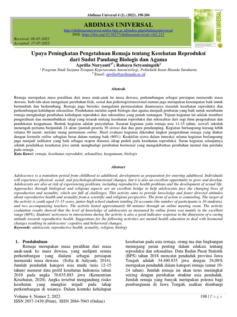 Artikel Publish Jurnal Universal Abdimas 2021 | PDF