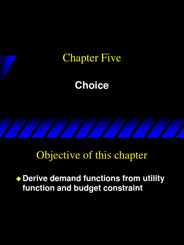 Ch5 Choice | PDF | Utility | Economies