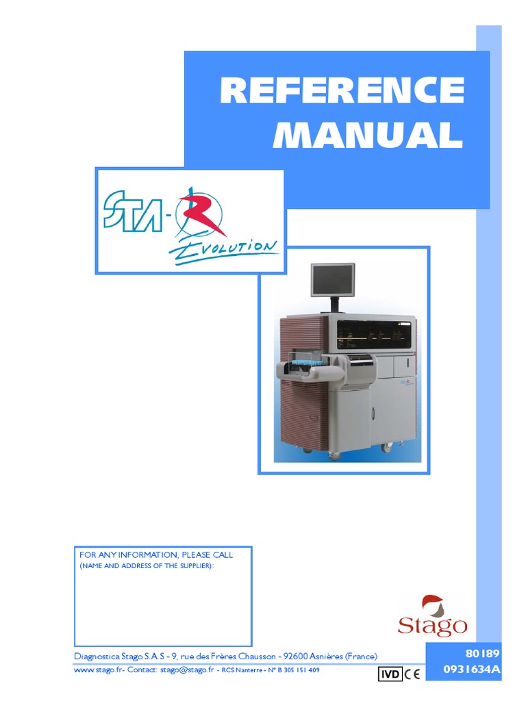 STA R Reference Manual | PDF | Absorbance | Mains Electricity