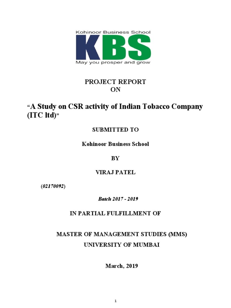 Viraj 3 ITC Project-Viraj | Download Free PDF | Sampling (Statistics) | Forestry