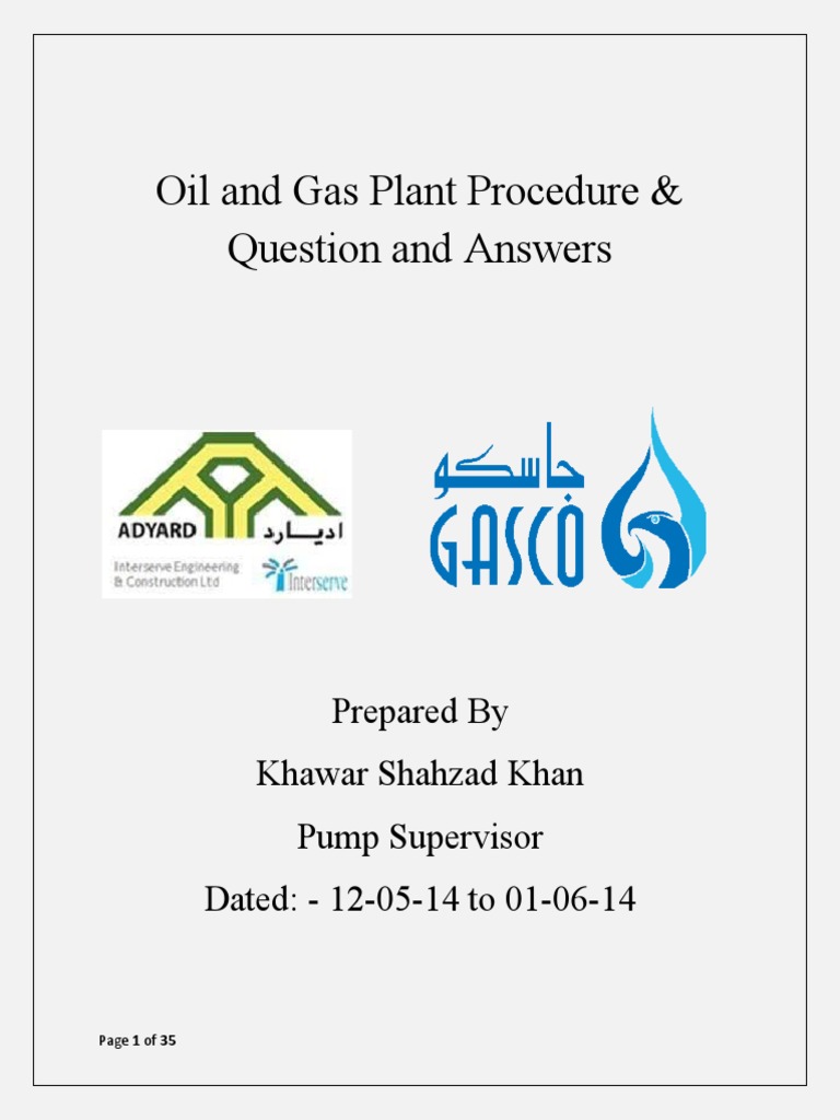 GASCO Ruwais Report Pump and Its Component 14-07-14 | PDF | Pump ...