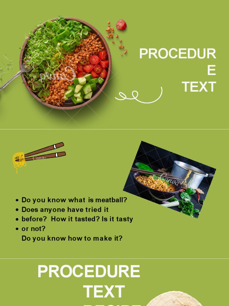 Procedure Text Recipe | PDF | Languages | Foreign Language Studies