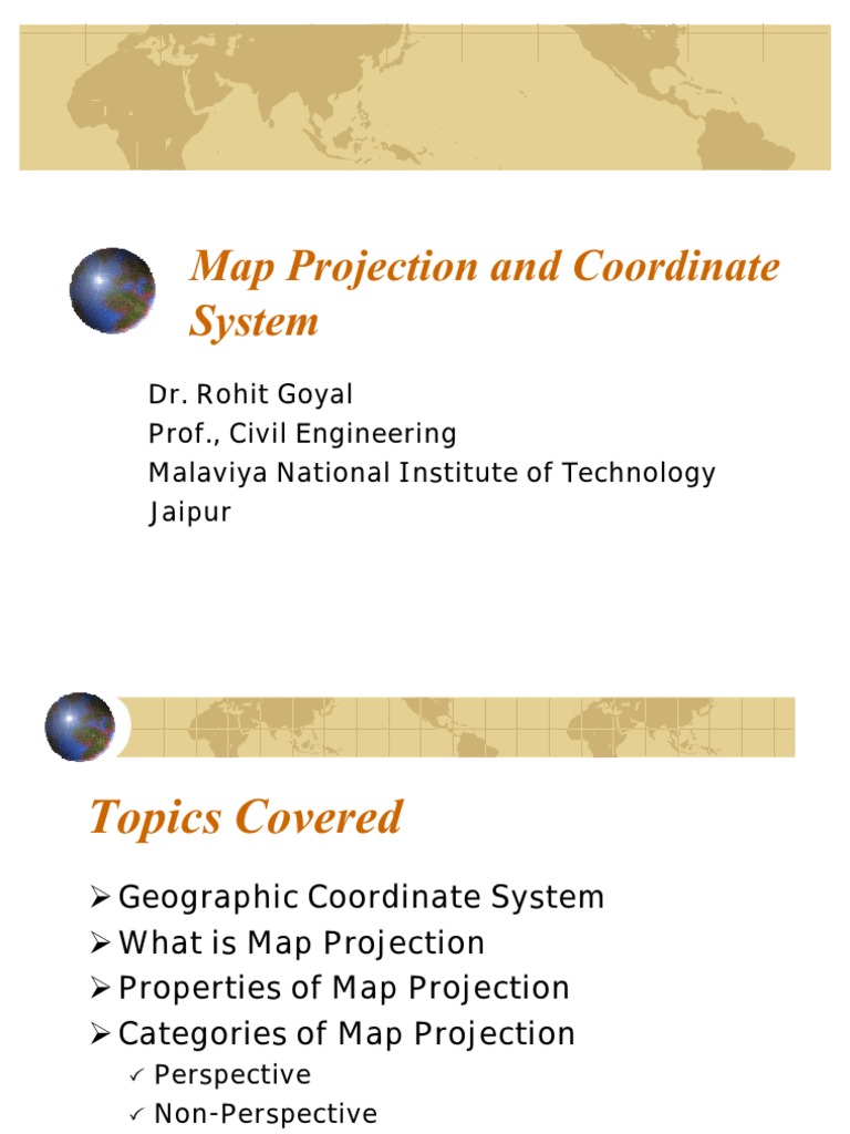 Map Projection and Coordinate System | PDF