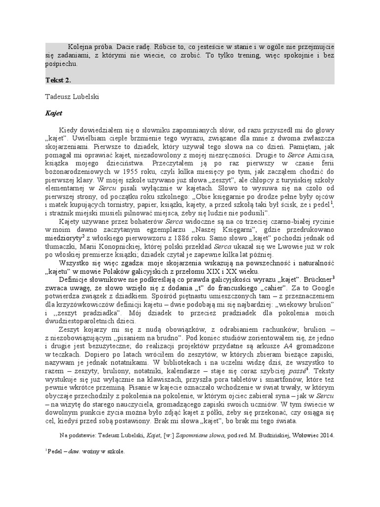 Klasa 8a J. Polski Cz. 38 2 | PDF