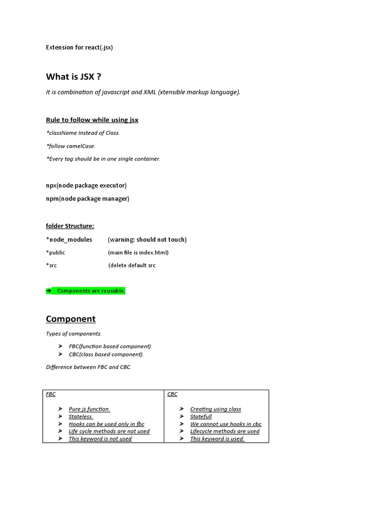 Reactjs Notes | PDF | Computer Data | Computer Programming Reactjs Notes | PDF | Computer Data | Computer Programming