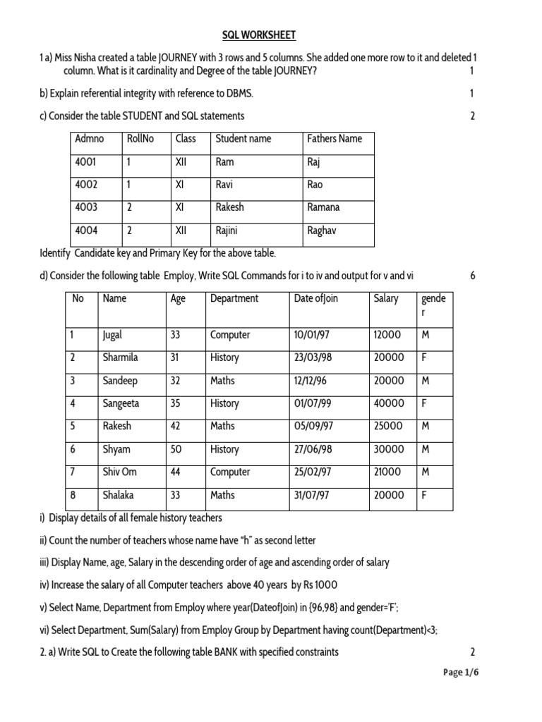 Questionsforperoidictest Mysql Functions Pdf Software Engineering Sql