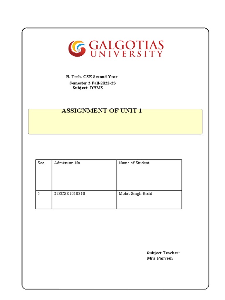 DBMS CAT 3 Assignments | PDF | Databases | Database Transaction