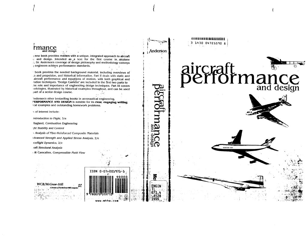 Aircraft Performance and Design | PDF
