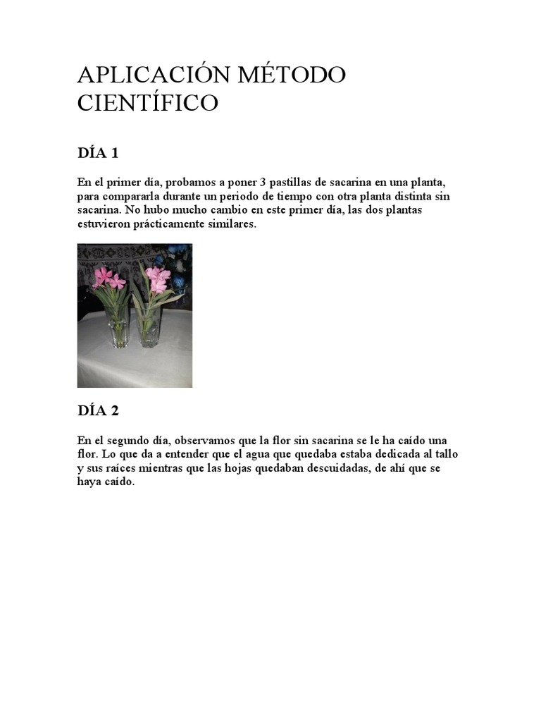 APLICACIÓN MÉTODO CIENTÍFICO | PDF