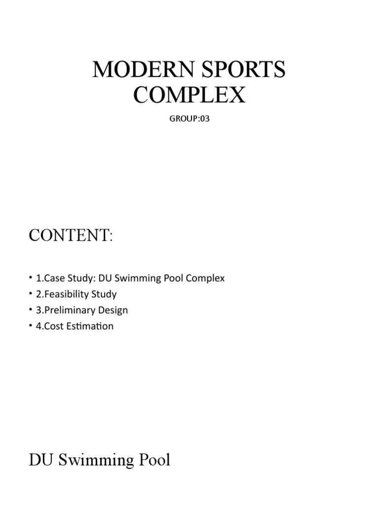 Modern Sports Complex | PDF | Swimming Pool