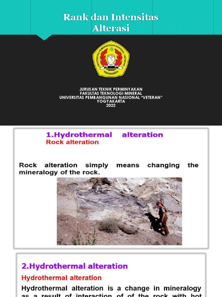 Rank dan Intensitas Alterasi Mineral | PDF