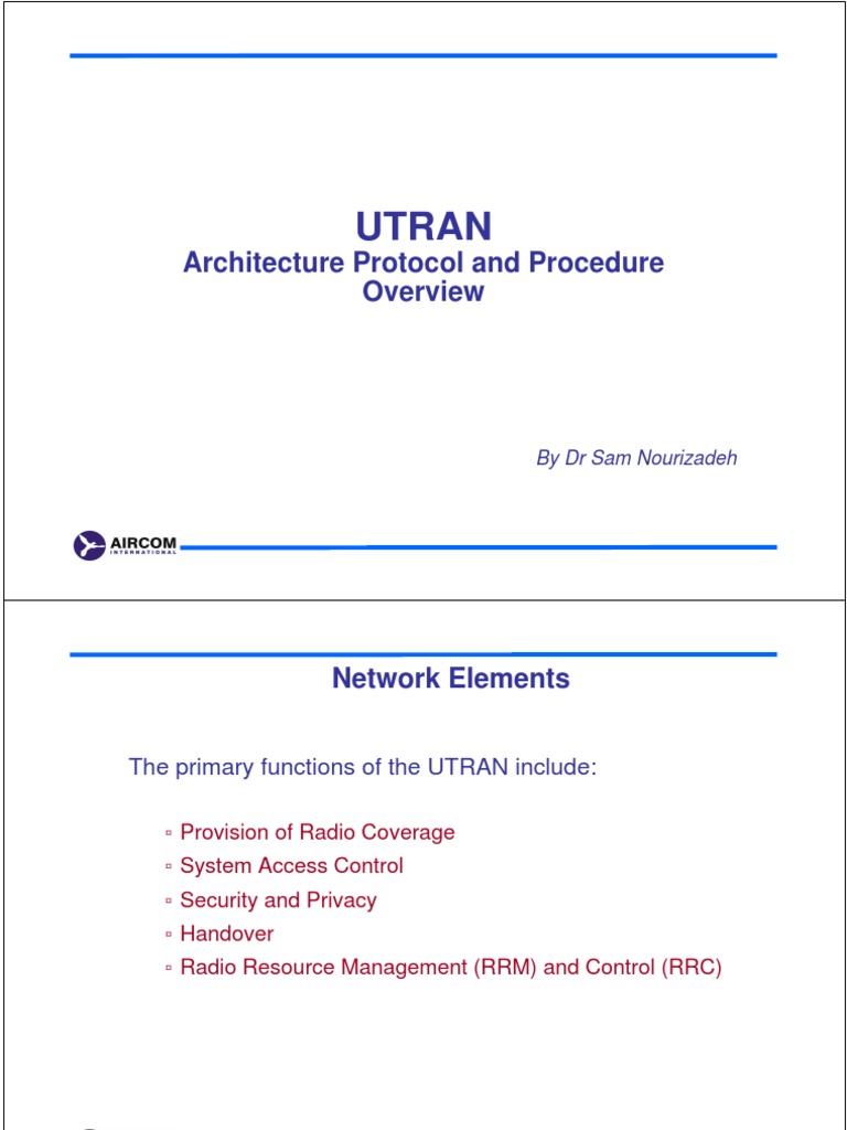 UTRAN Architecture and Protocol Overview | PDF | High Speed Packet ...