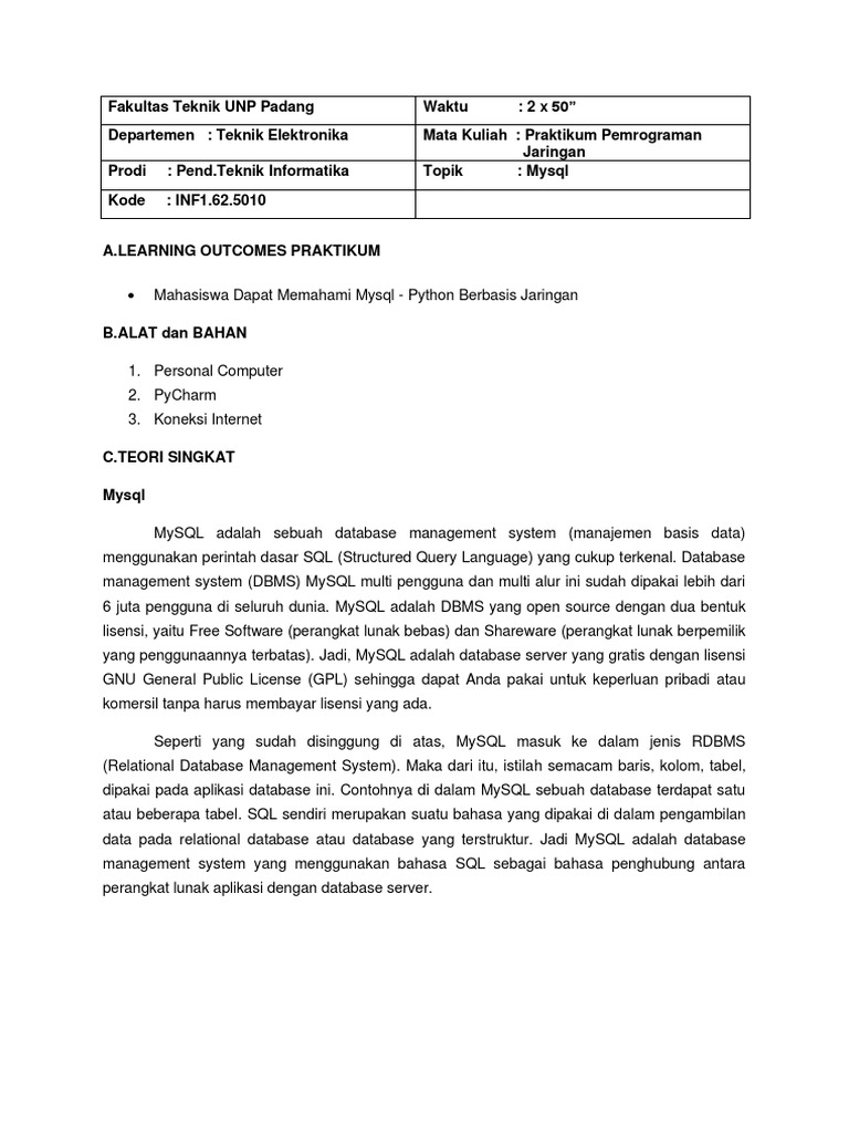 Jobsheet 7 - Praktikum Pemrograman Jaringan | PDF | Komputer