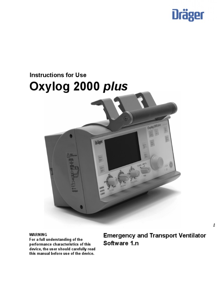 Oxylog 2000plus | PDF | Breathing | Medical Device