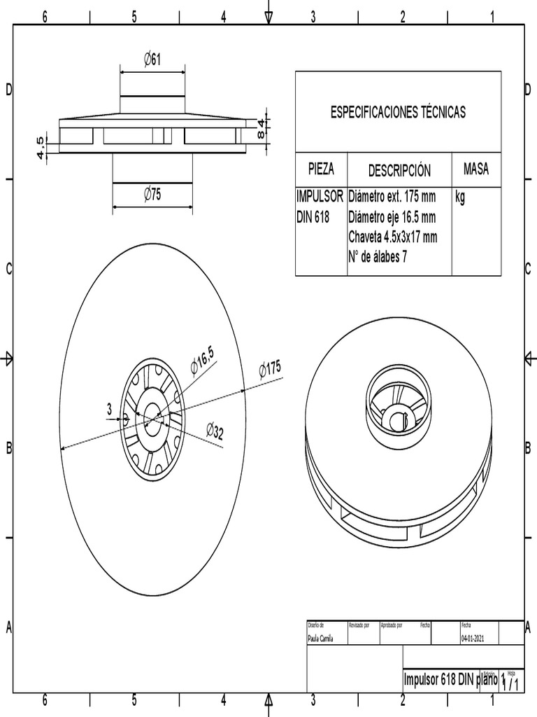 Impulsor 618 DIN Plano 1 | PDF