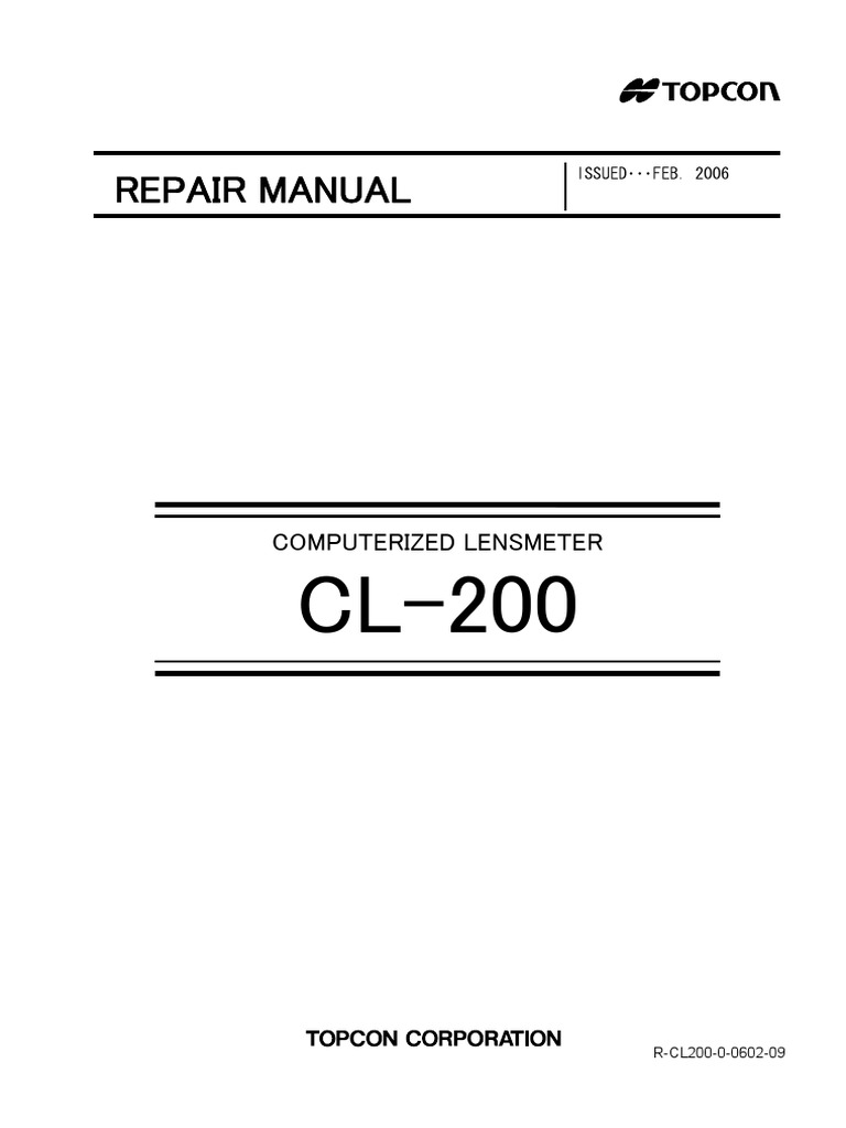 Repair Manual: Computerized Lensmeter | PDF | Charge Coupled Device ...