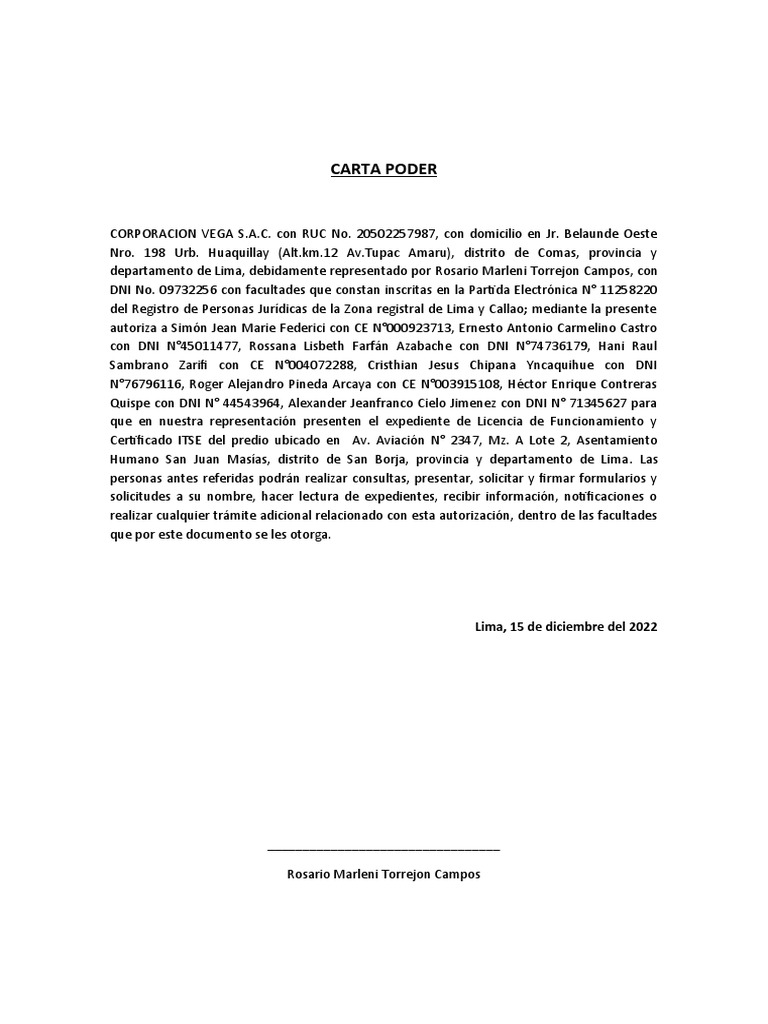 Carta Poder | PDF