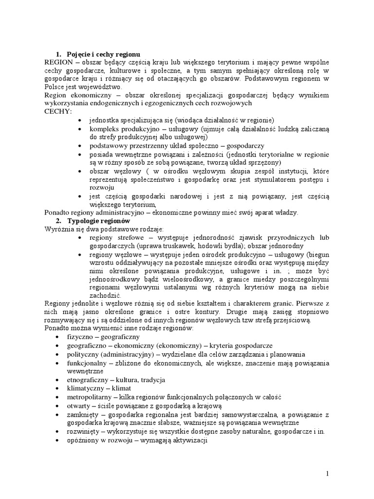 Gospodarka Przestrzenna | PDF