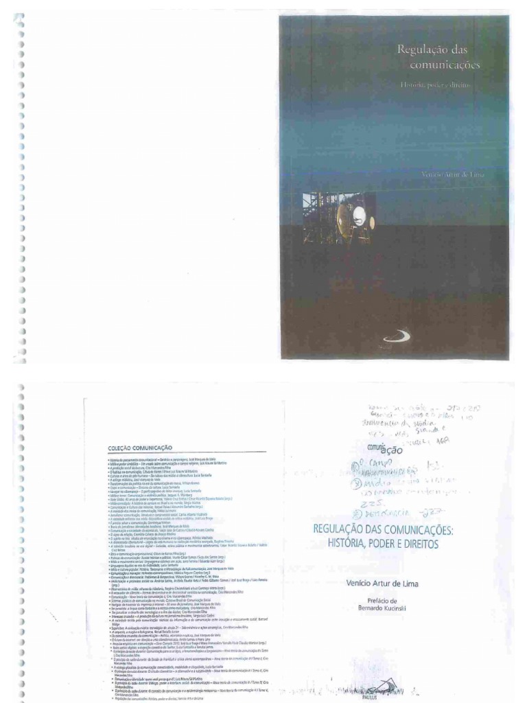Regulação Das Comunicações. História, Poder e Direitos - Venicio Artur ...