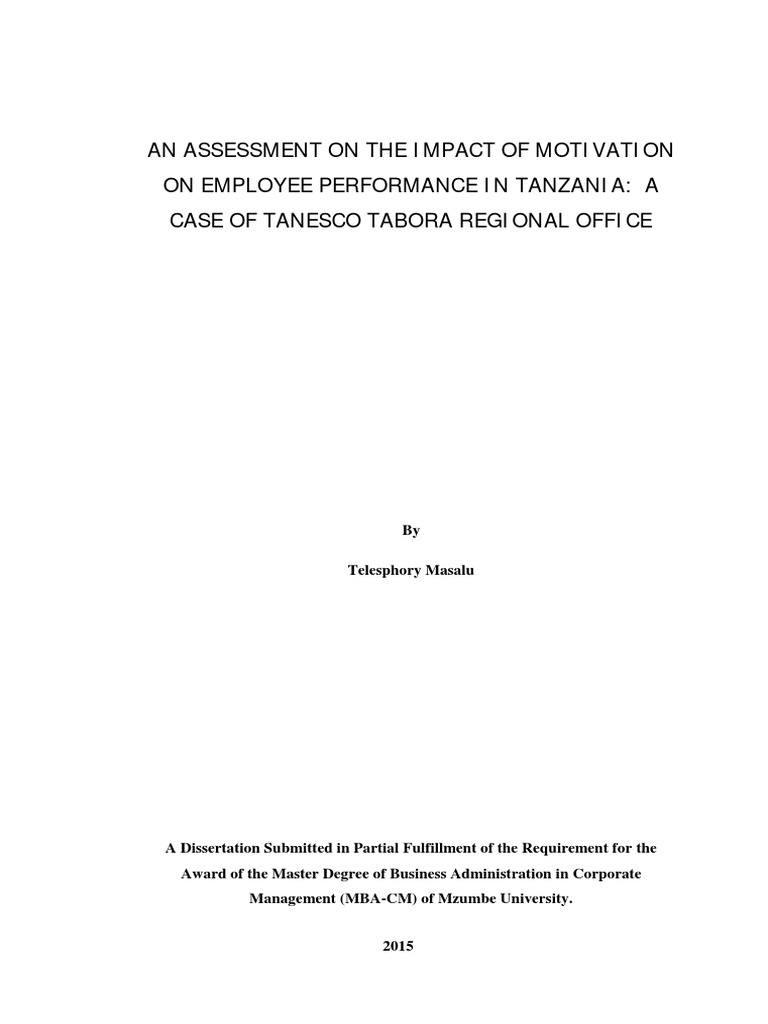 MBA-CM - MASALU Telesphory. - 2015 | PDF