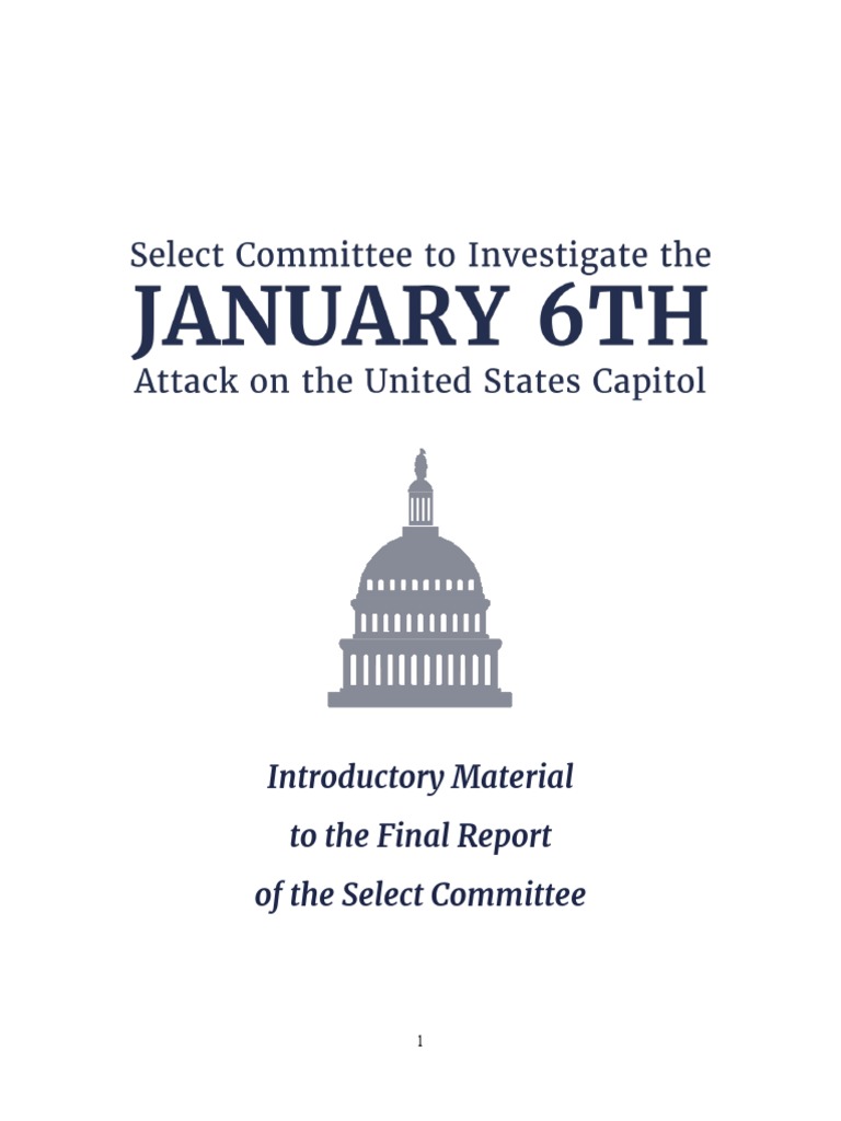 Introductory Material To The Final Report of The Select Committee | PDF ...