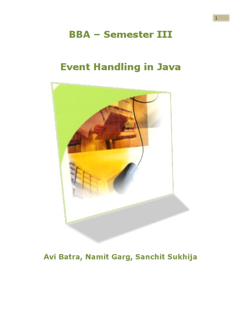 Event Handling In Java Pdf Method Computer Programming Class Computer Programming