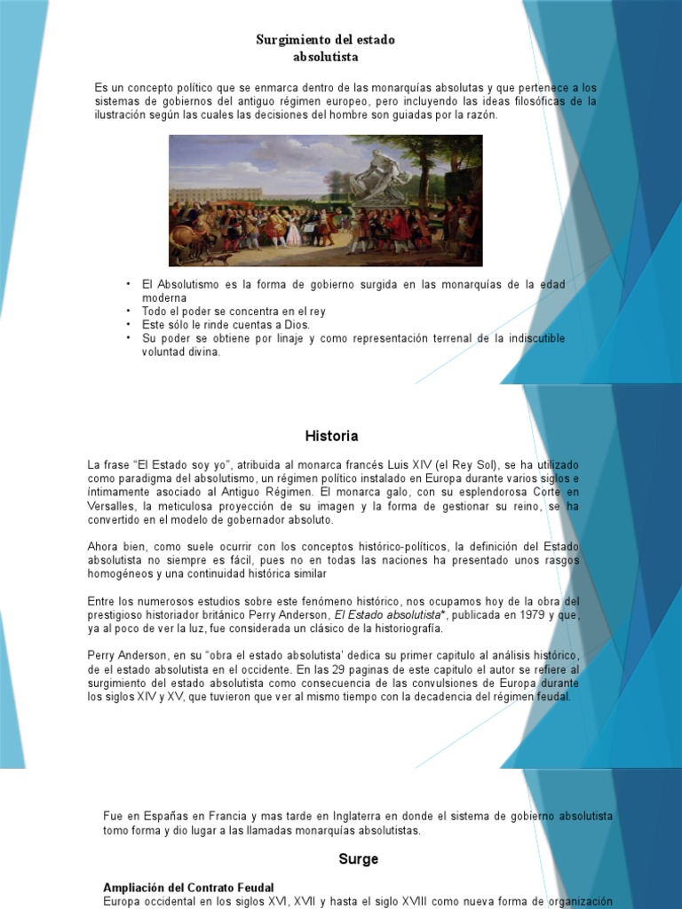 Absolutismo, Estado Moderno y Razon de Estado | PDF | Estado (política ...