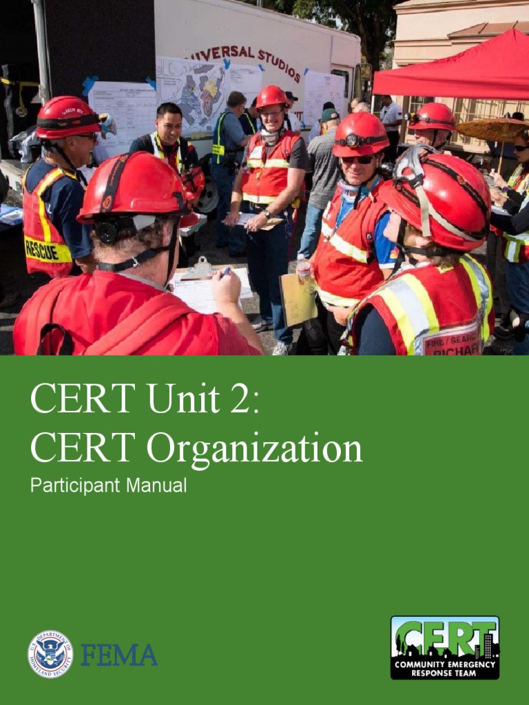CERT+Basic Unit+2+Participant+Manual English | PDF | Incident Command ...