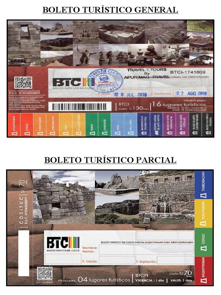 Boleto Turístico General Cusco | PDF