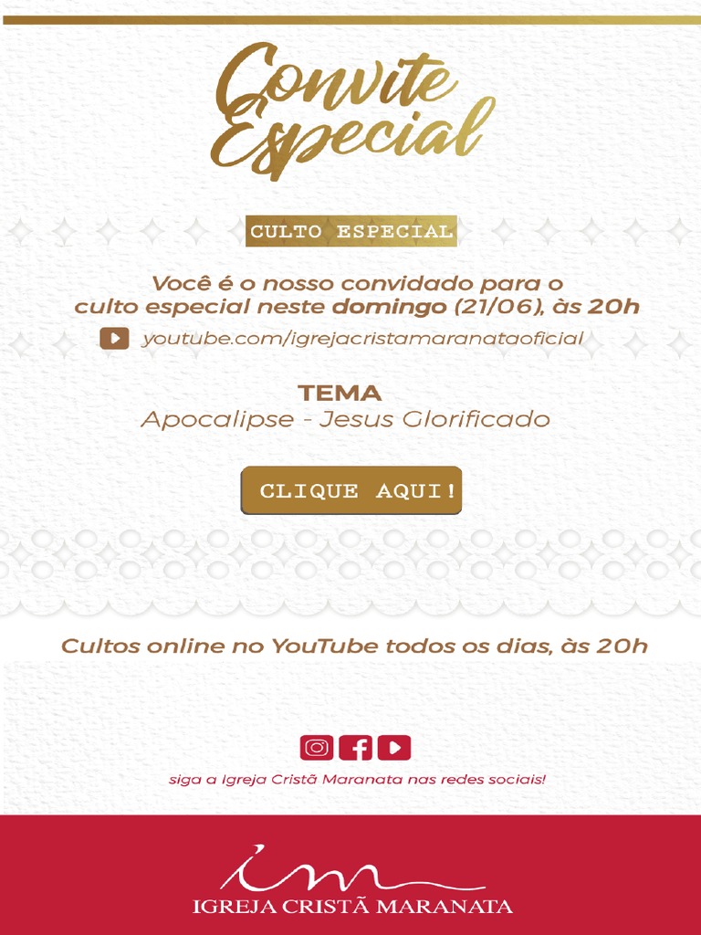 Convite Especial ICM 21062020 | PDF