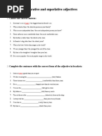 Comparative and Superlative Worksheet 4th Grade | PDF