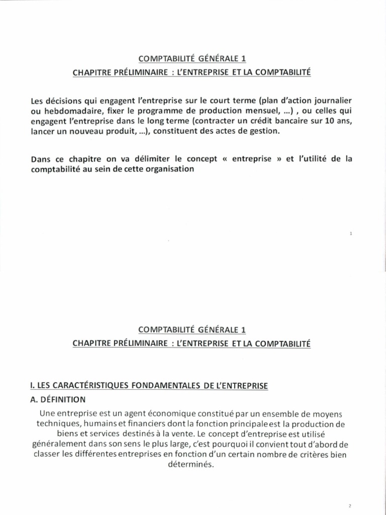 Chapitre Préliminaire | PDF