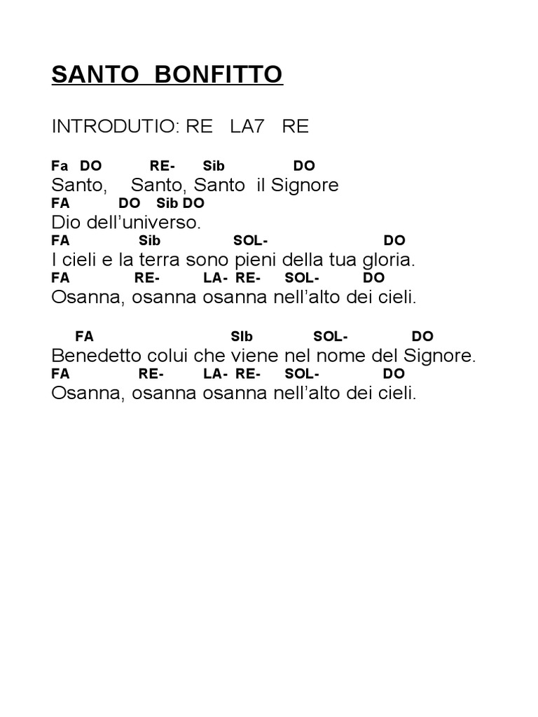 Santo (Bonfitto) FA | PDF